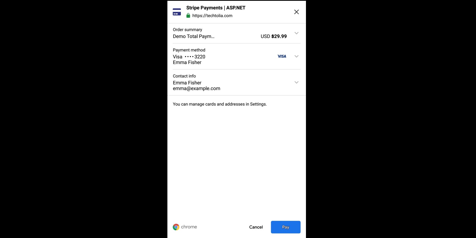 Stripe Checkout in ASP.NET Web Forms Application built with C# and JavaScript by Techtolia